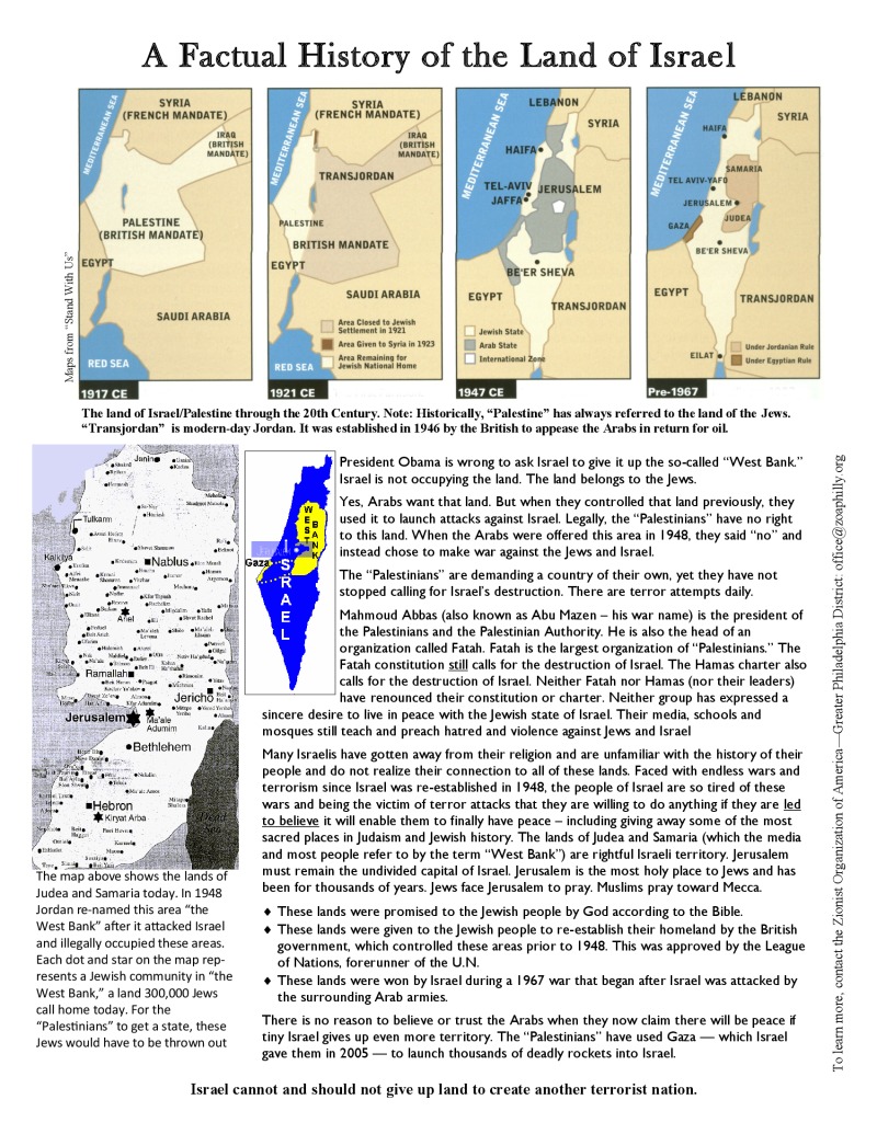 A Factual History of the Land of Israel - Greater Philadelphia